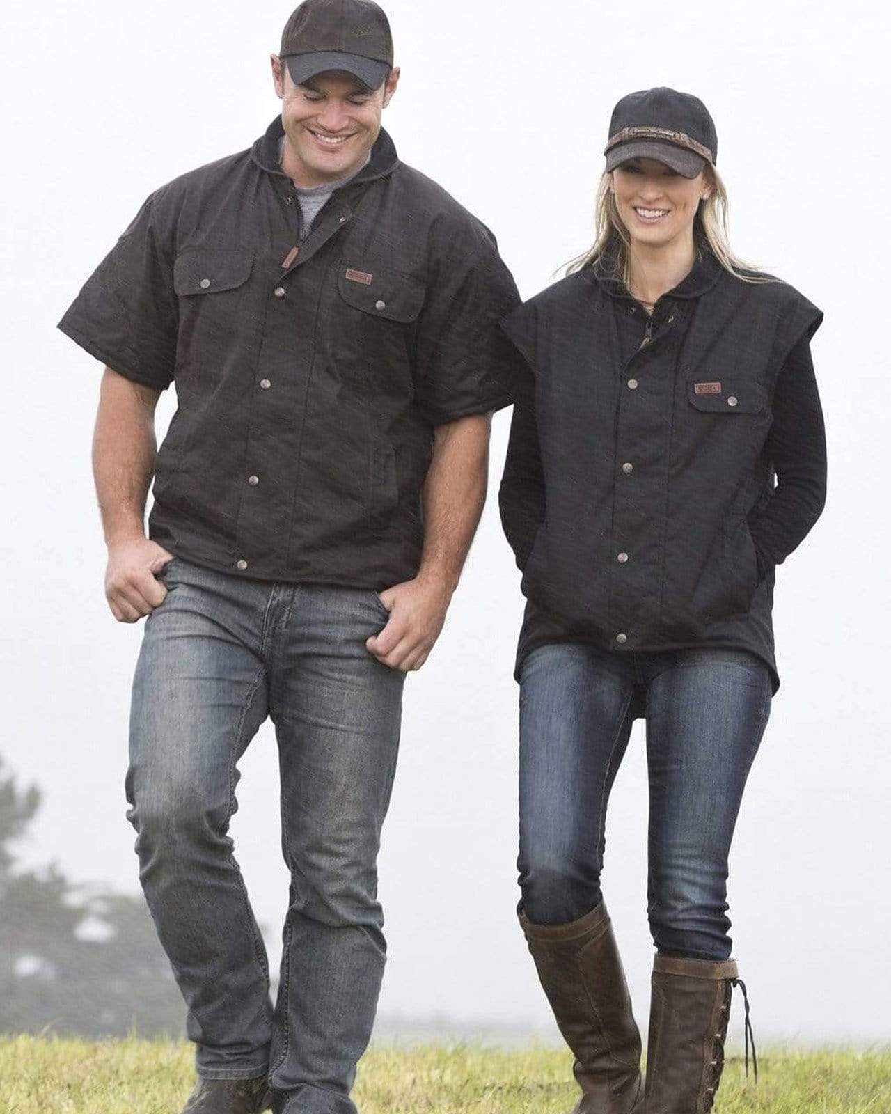 Outback Oilskin 1/2 Sleeved Vest | Outback Trading Co (NZ)